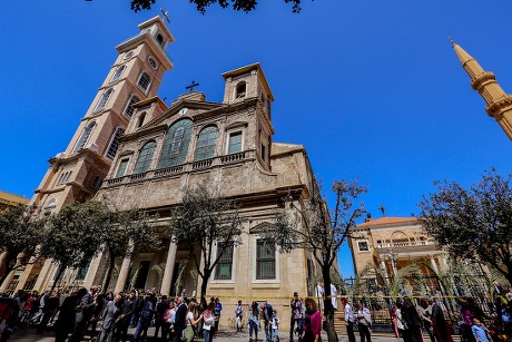Lebanese Christians Gather During Palm Sunday Editorial Stock Photo ...