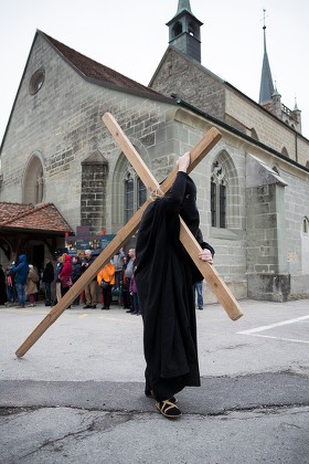 Cross Bearer Whose Head Covered Piece Editorial Stock Photo - Stock ...