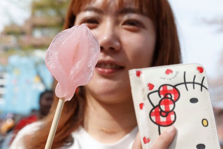 Woman Shows Vagina Shaped Candy During Editorial Stock Photo - Stock ...