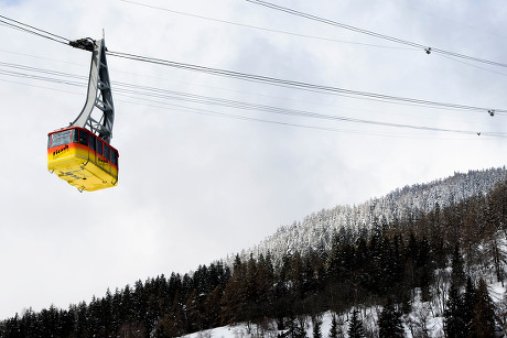 Cable Car Fiesch Eggishorn Pictured Area Editorial Stock Photo - Stock ...