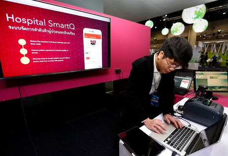 Thai Participant Works Hospital Smartq App Editorial Stock Photo ...