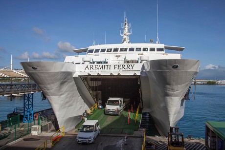 Aremiti Ferry Anchored Port Ferry Moorea Editorial Stock Photo - Stock ...