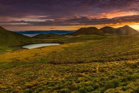 Volcano Cone Sunrise Dramatic Lighting Island Editorial Stock Photo ...