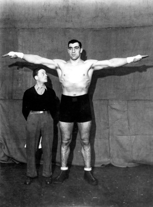 Big Boxer Stretches Out Arms Little Editorial Stock Photo - Stock Image ...