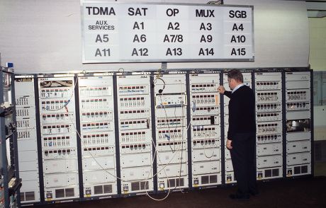 Control Room British Telecom Satellite Earth - Foto de stock de ...
