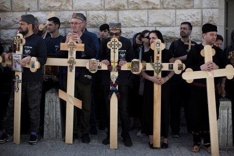 Orthodox Good Friday procession in Jerusalem, Dead Sea, Israel - 06 Apr ...