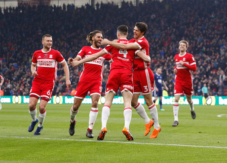 Goal Celebration By Daniel Ayala Middlesbrough Editorial Stock Photo ...