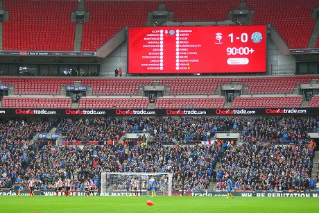 Scoreboard 90 Minutes During Efl Trophy Editorial Stock Photo - Stock ...