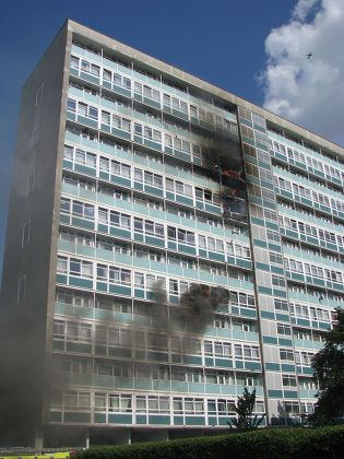 Lakanal House On Fire Editorial Stock Photo - Stock Image | Shutterstock