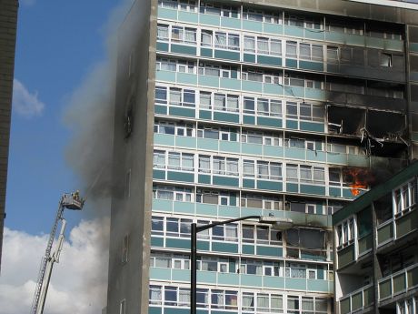 Lakanal House On Fire Editorial Stock Photo - Stock Image | Shutterstock