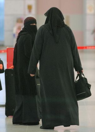 Muslim Women Wearing Burkas Terminal 2 Editorial Stock Photo - Stock ...