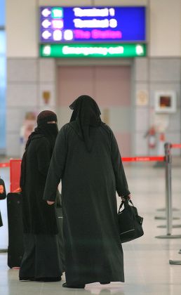 Muslim Women Wearing Burkas Terminal 2 Editorial Stock Photo - Stock ...
