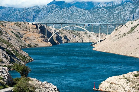Paski Most Bridge Pag Bridge Pag Editorial Stock Photo - Stock Image ...