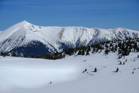 Winter Landscape Schneeberg Snowcovered Summit View Editorial Stock ...