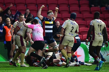 Ed Holmes Bristol Rugby Celebrates Gaston Editorial Stock Photo - Stock ...
