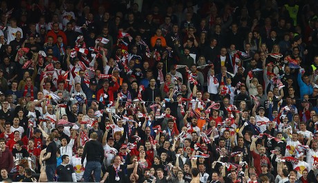 Red Bull Salzburg Fans Cheer Their Editorial Stock Photo - Stock Image ...