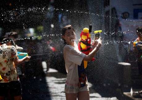 Foreign Reveler Doused Water Gun Battle Editorial Stock Photo - Stock ...