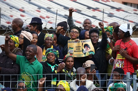 South Africans Gather Coffin Late Winnie Editorial Stock Photo - Stock ...