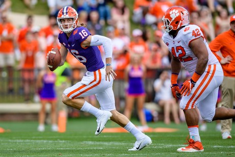 Clemson Qb Trevor Lawrence 16 During Editorial Stock Photo - Stock ...