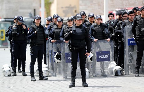 Turkish Female Riot Police Officers Stand Editorial Stock Photo - Stock ...