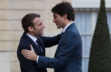 Emmanuel Macron Justin Trudeau Editorial Stock Photo - Stock Image ...