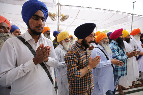 SIKH MEN STAND FOLDED HANDS DURING Editorial Stock Photo - Stock Image ...