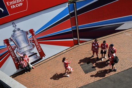 Southampton Fans Enjoying Walk Wembley Stadium Editorial Stock Photo ...
