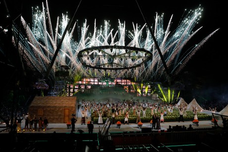 Fireworks Go Off During Official Opening Editorial Stock Photo - Stock ...