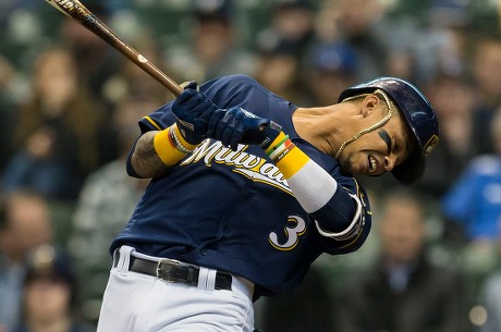 MLB Reds vs Brewers, Milwaukee, USA - 18 Apr 2018 Stock Pictures ...