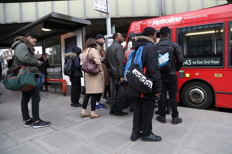 Passengers Waiting Bus Editorial Stock Photo - Stock Image | Shutterstock