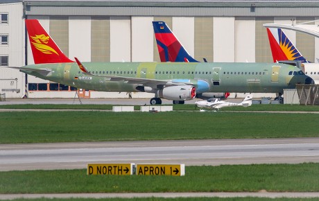 Various Airbus Airplane Models Parked Airbus Editorial Stock Photo ...