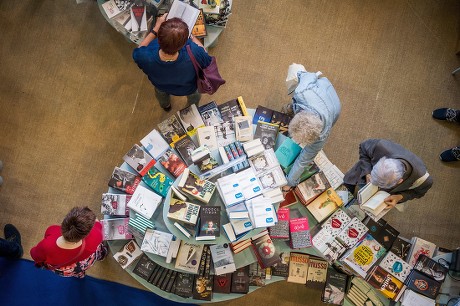 Visitors Browse Through Books During Opening Editorial Stock Photo ...