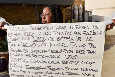 Solidarity Windrush Generation Their Families Protest Editorial Stock ...