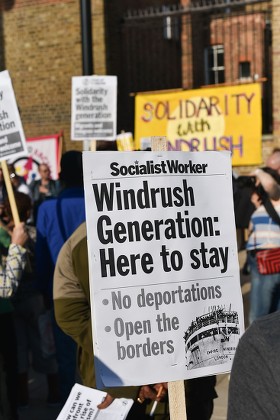 Solidarity Windrush Generation Their Families Protest Editorial Stock ...