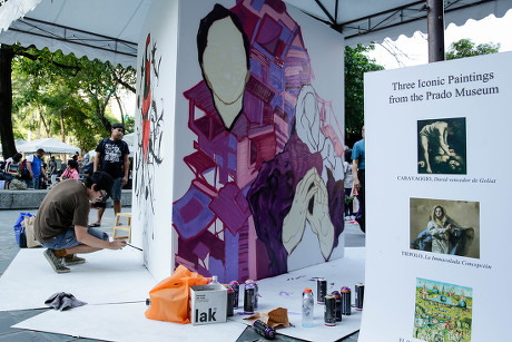 Artists Work On Their Interpretation Three Editorial Stock Photo ...