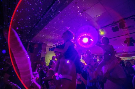 PomPom family rave party in Budapest, Hungary - 21 Apr 2018 Stock ...