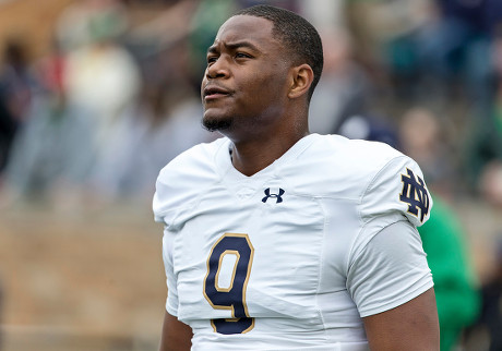 NCAA Football Notre Dame Blue-Gold Spring Game, USA - 21 Apr 2018 Stock ...