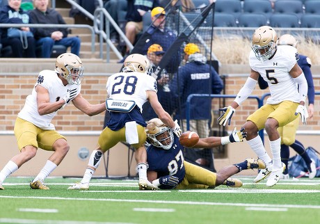NCAA Football Notre Dame Blue-Gold Spring Game, USA - 21 Apr 2018 Stock ...