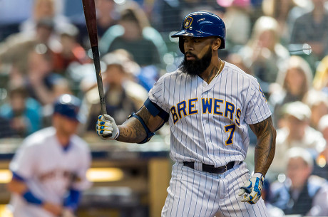 Milwaukee Brewers First Baseman Eric Thames Editorial Stock Photo ...