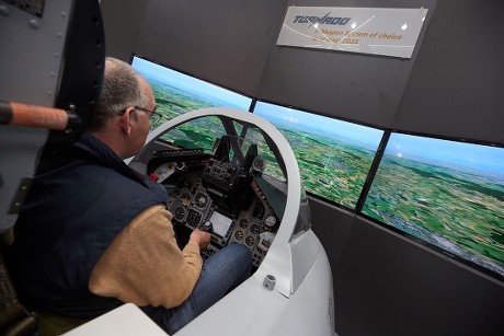 Visitor Tries Video Pilot Machine Innovation Editorial Stock Photo ...