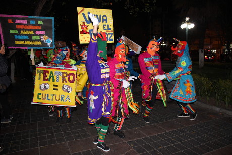 Troupe Kusillos Typical Clowns Andean Traditions Editorial Stock Photo ...