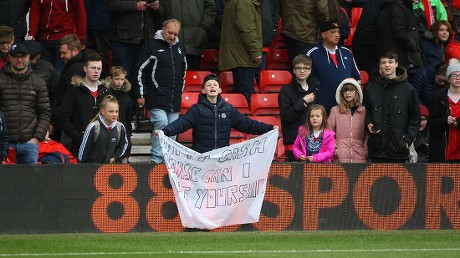 Young Fan Shows His Sign Asking Editorial Stock Photo - Stock Image ...