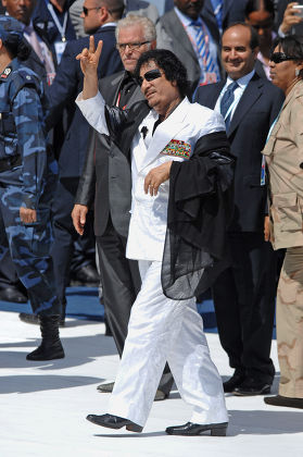 Libyan Leader Colonel Muammar Gaddafi Editorial Stock Photo - Stock ...