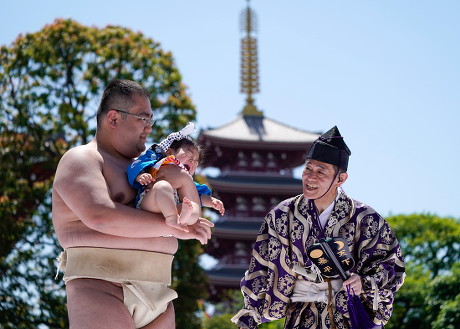 Nakizumo Crying Baby Contest in Tokyo, Japan - 28 Apr 2018 Stock ...