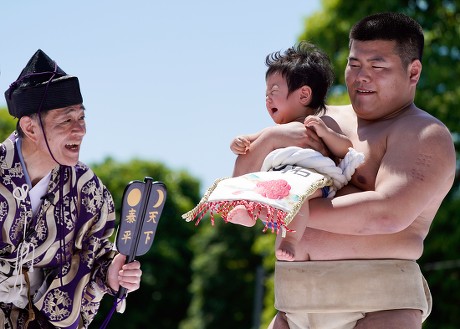 Nakizumo Crying Baby Contest in Tokyo, Japan - 28 Apr 2018 Stock ...