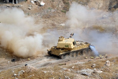 Syrian Army Tank Takes Position During Editorial Stock Photo - Stock ...