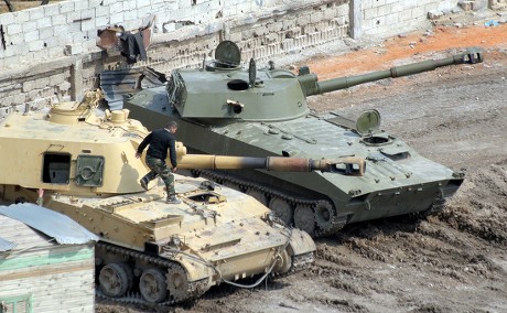Syrian Army Tanks Take Position During Editorial Stock Photo - Stock ...