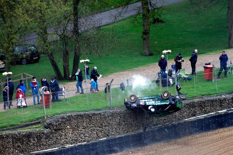 MG crash at Brands Hatch, Kent, UK - 28 Apr 2018 Stock Pictures ...