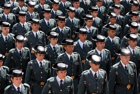 Spanish Civil Guards Stand Formation During Editorial Stock Photo ...