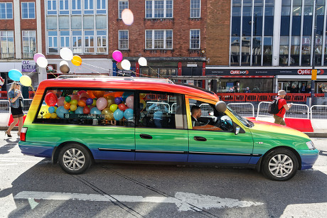 Hearse Colours Rainbow Travels On Kingsway Editorial Stock Photo ...
